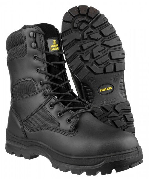 FS008 Amblers Hi Safety Boots Black – SAS Workwear Ltd